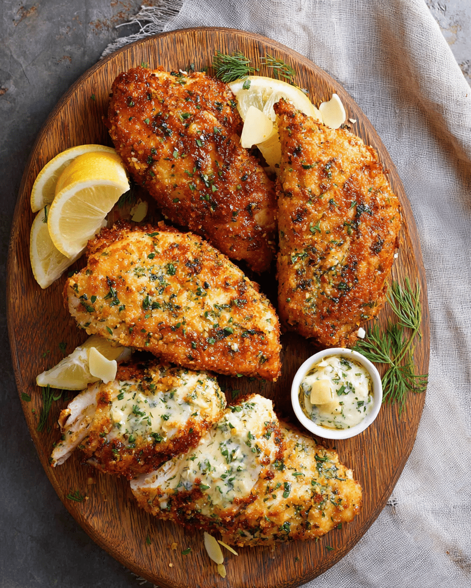 Crispy Herb-Infused Chicken with Garlic Butter