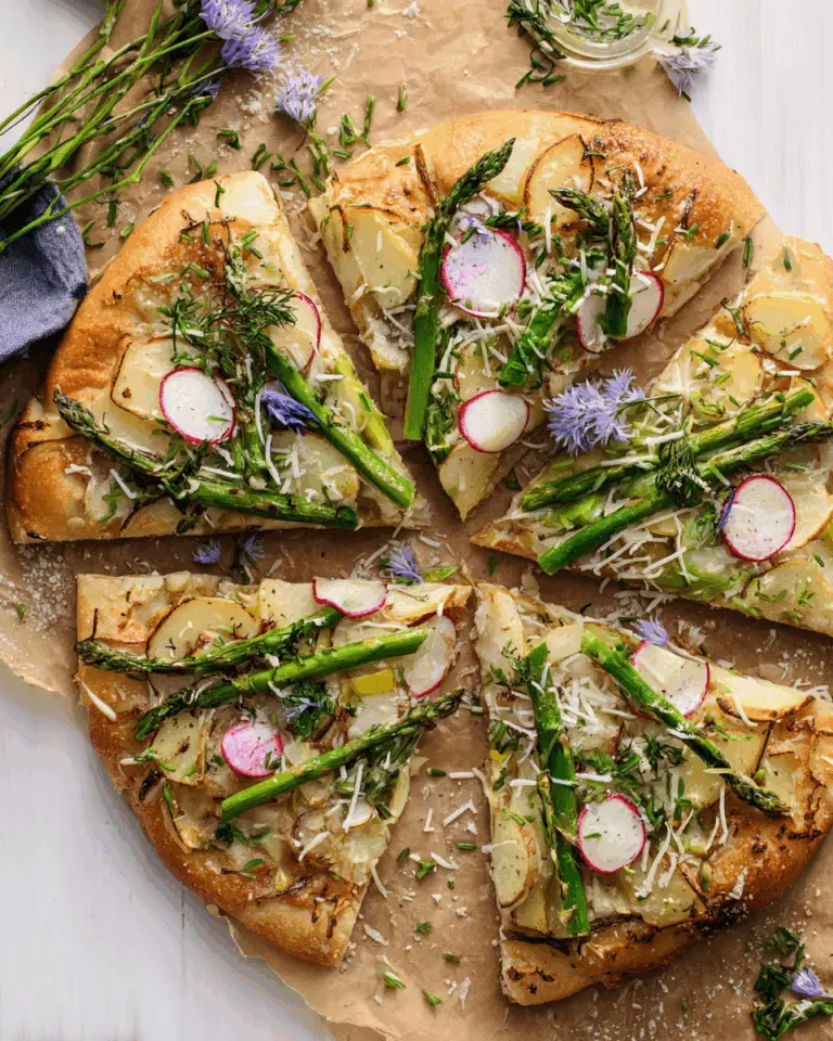 Spring Veggie Pizza with Asparagus and Potatoes
