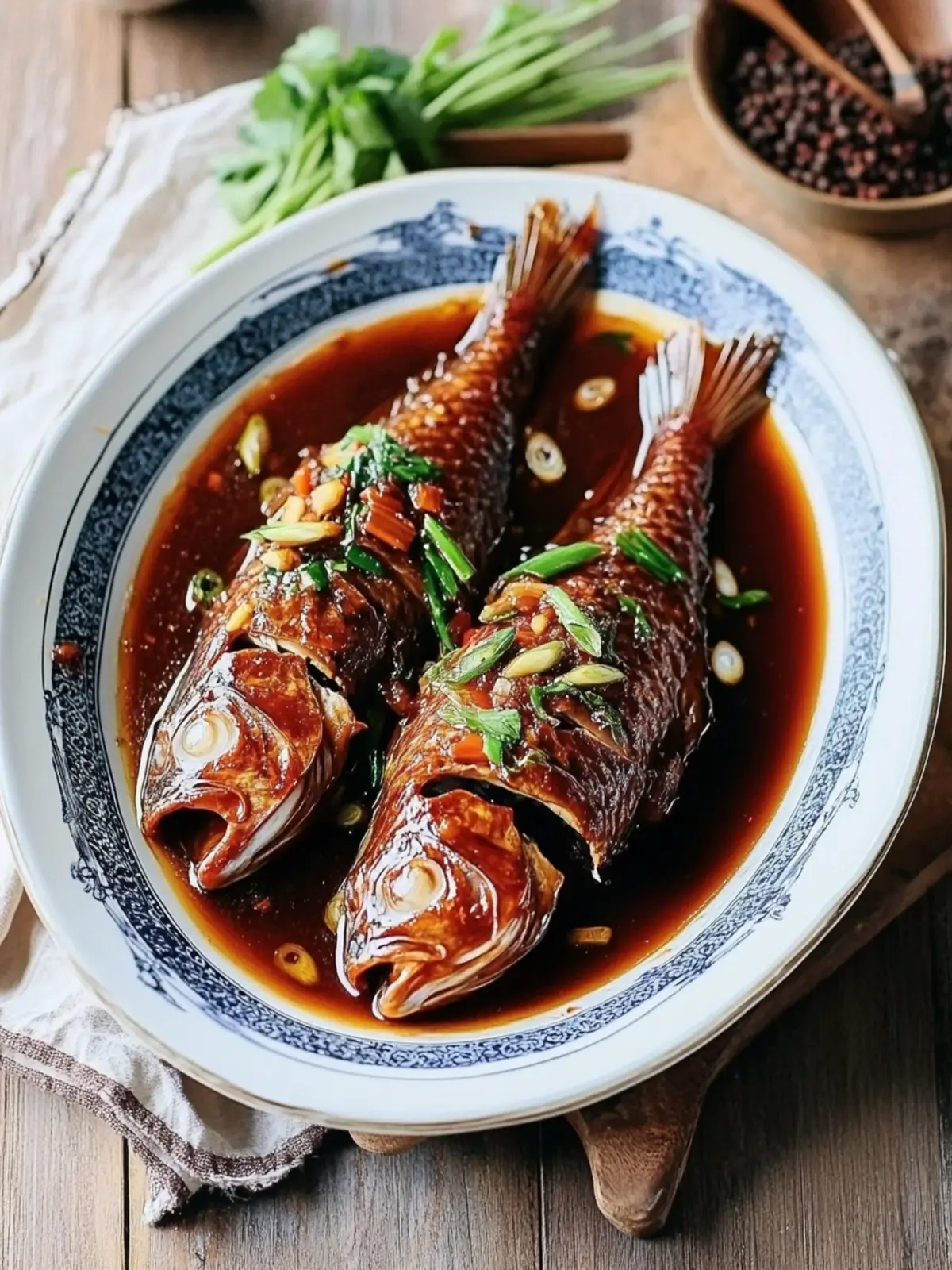 Ultimate Chinese Braised Fish (Hong Shao Yu) - Deliciously Festive